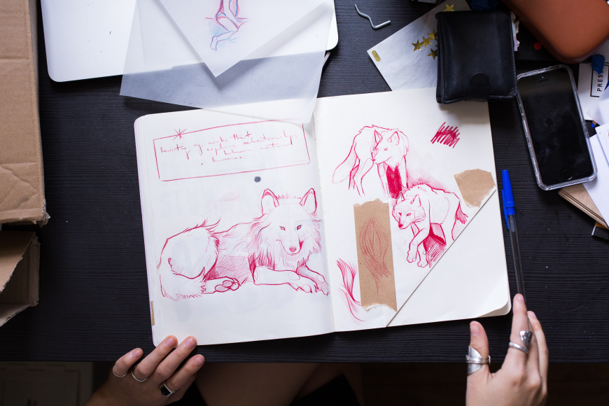 Furry Little Peach et ses peintures féériques